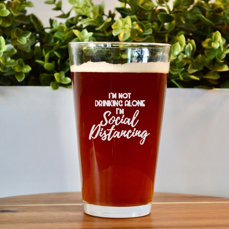 Social Distancing Wine Glass Funny Quarantine Gift for Women - Etsy