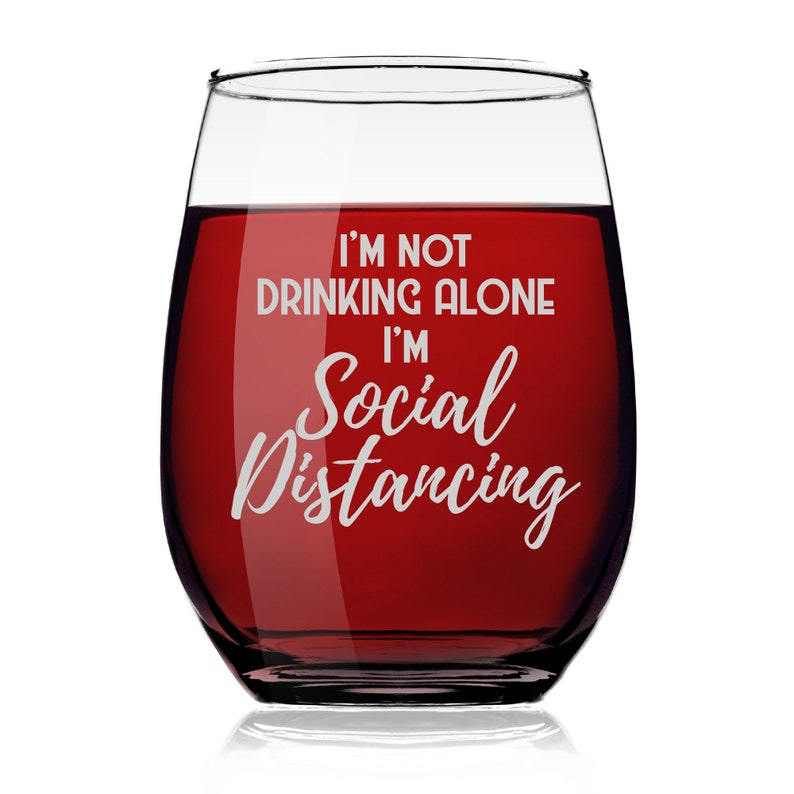 Social Distancing Wine Glass Funny Quarantine Gift for Women - Etsy
