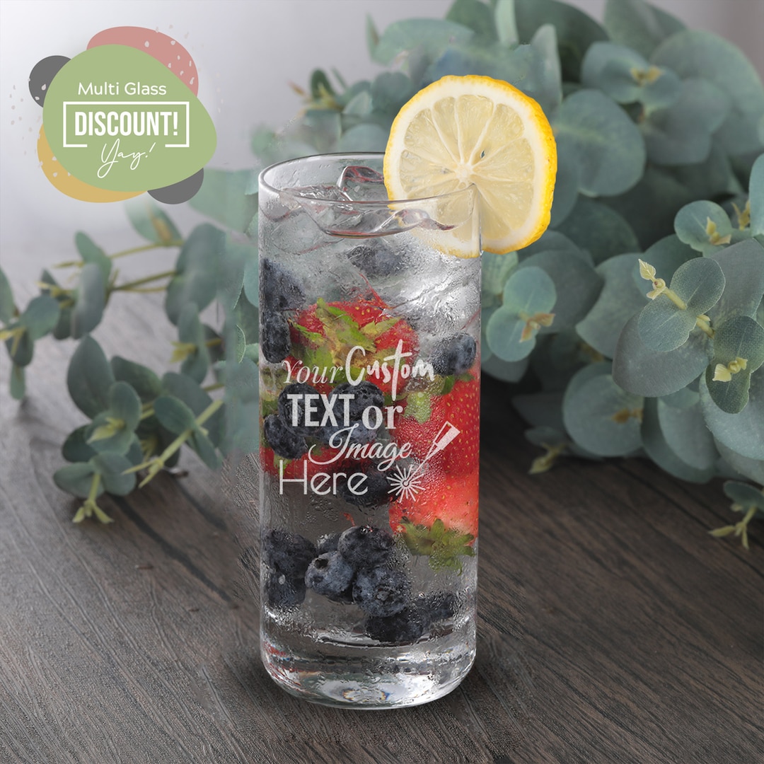Personalized Cocktail Glass 14oz Custom Highball Mojito Glass With Bulk