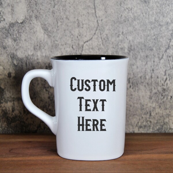 Custom Text Mug - Etsy