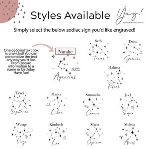 Zodiac Gift Iced Coffee Can Glass Leo, Virgo, Libra Constellation ...