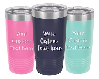 Custom Text Tumbler - Etsy