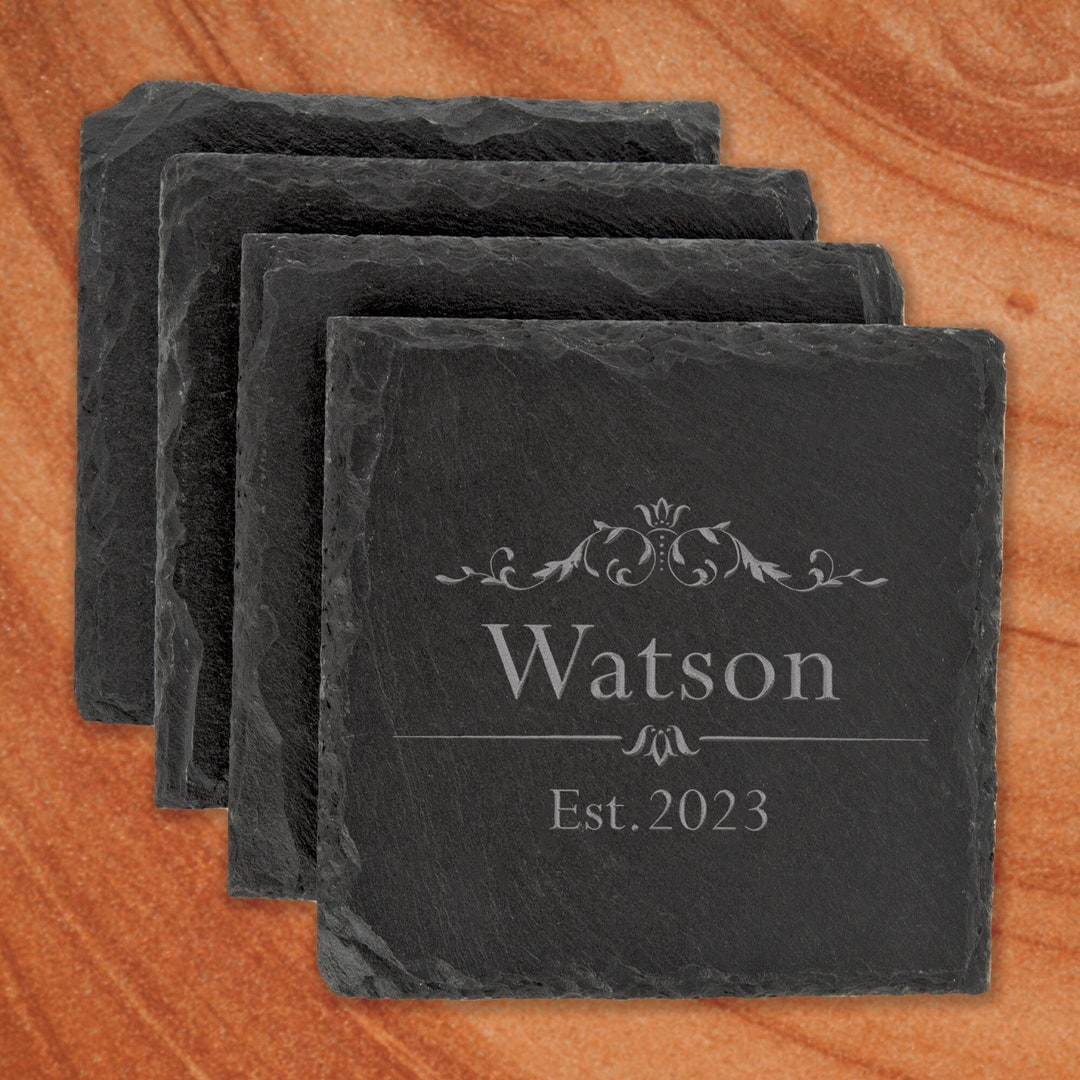 Personalized Coaster Set Slate Personalized Wedding Gift, Gifts for ...