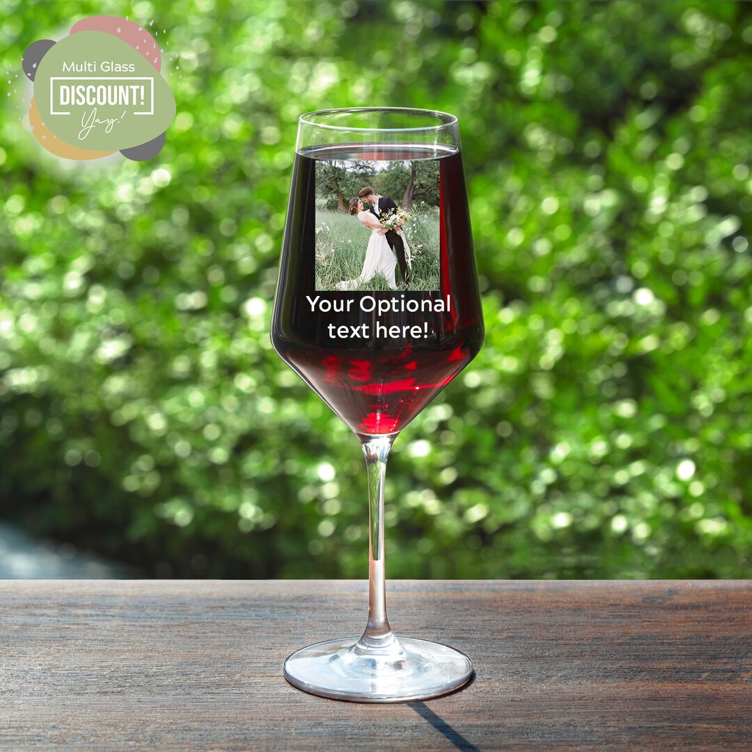 Personalized Wine Glass Crystal With Photo Custom Business Gifts ...
