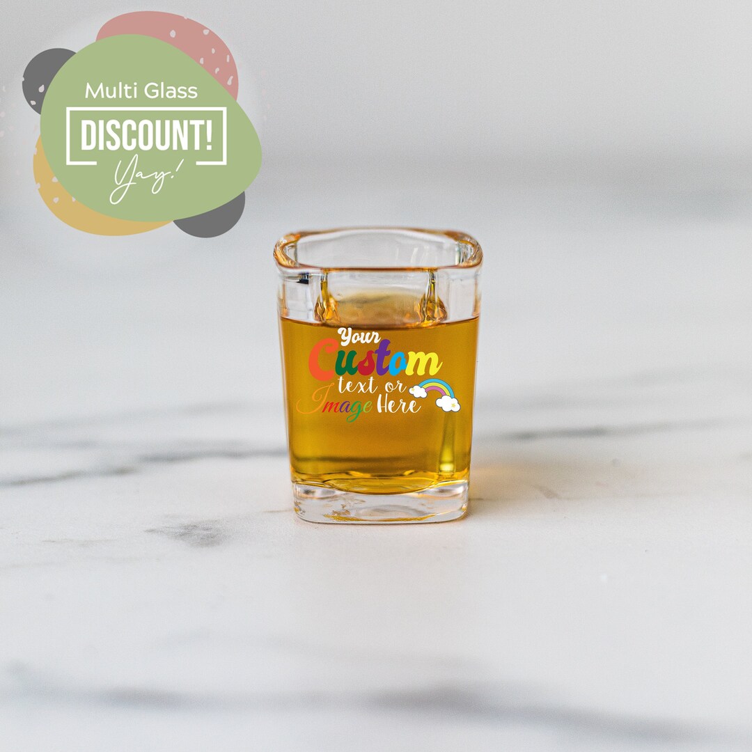 Personalized Printed Shot Glass With Bulk Pricing Custom Business Gifts ...