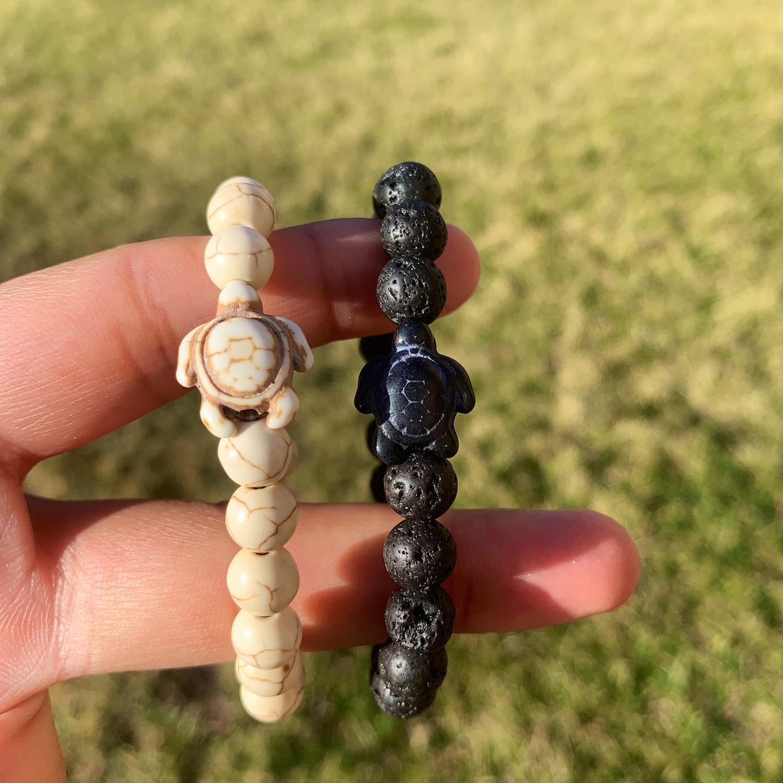 Cute Couples Sea Turtle Bracelets Black/white Turtle 2 PC - Etsy