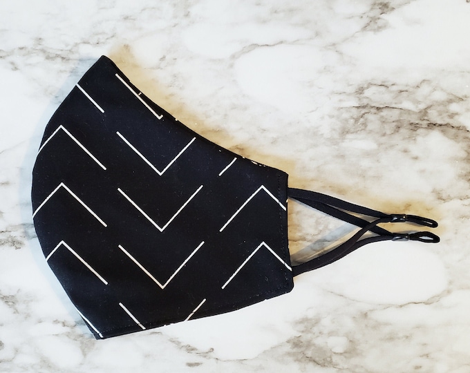 African Mud Cloth Print Face Mask, African Print Face Mask, Cotton Face ...