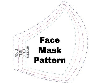 4 Sizes SEAMLESS Mask Pattern Unisex Adults Teens Juniors and Child ...