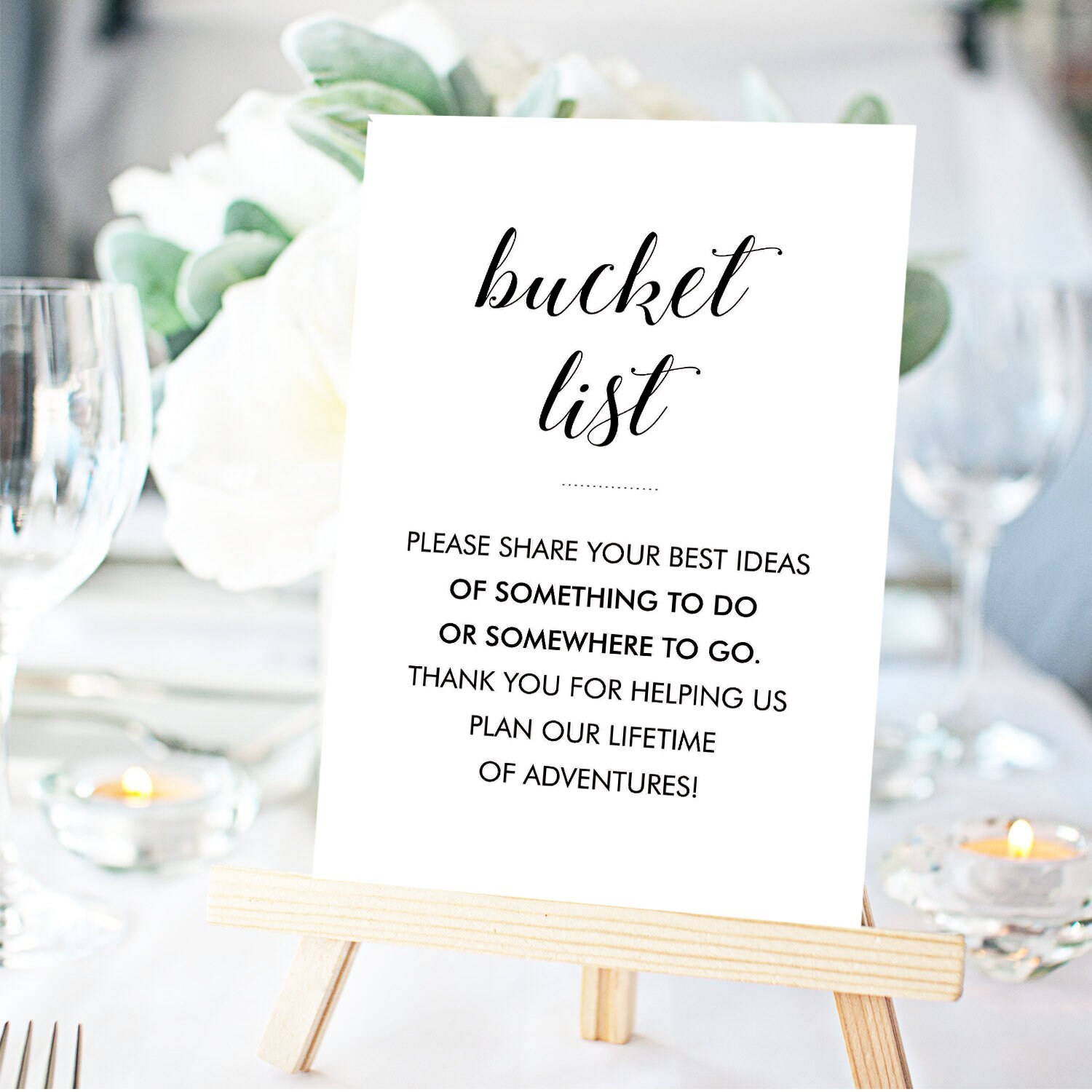 Wedding Bucket List Sign, Bucket List Wedding, Bucket List Guest Book ...
