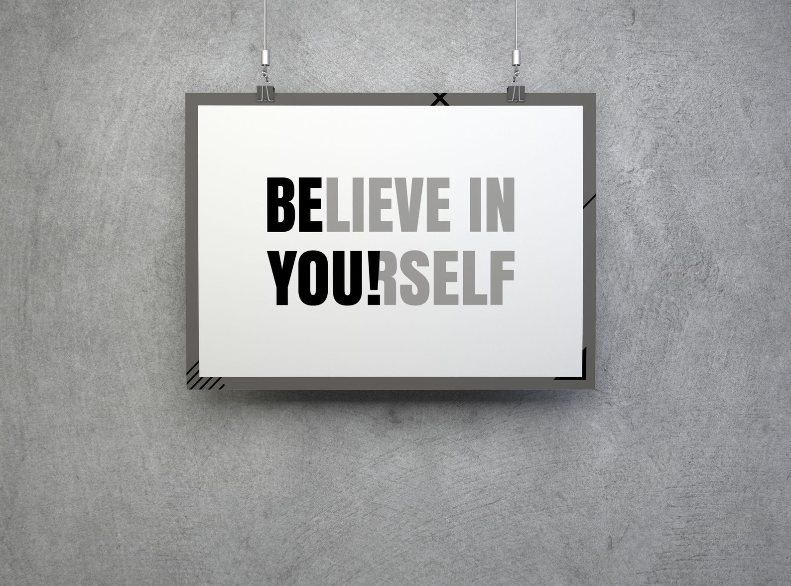 Believe in Yourself Poster Be You Wall Art Inspirational | Etsy