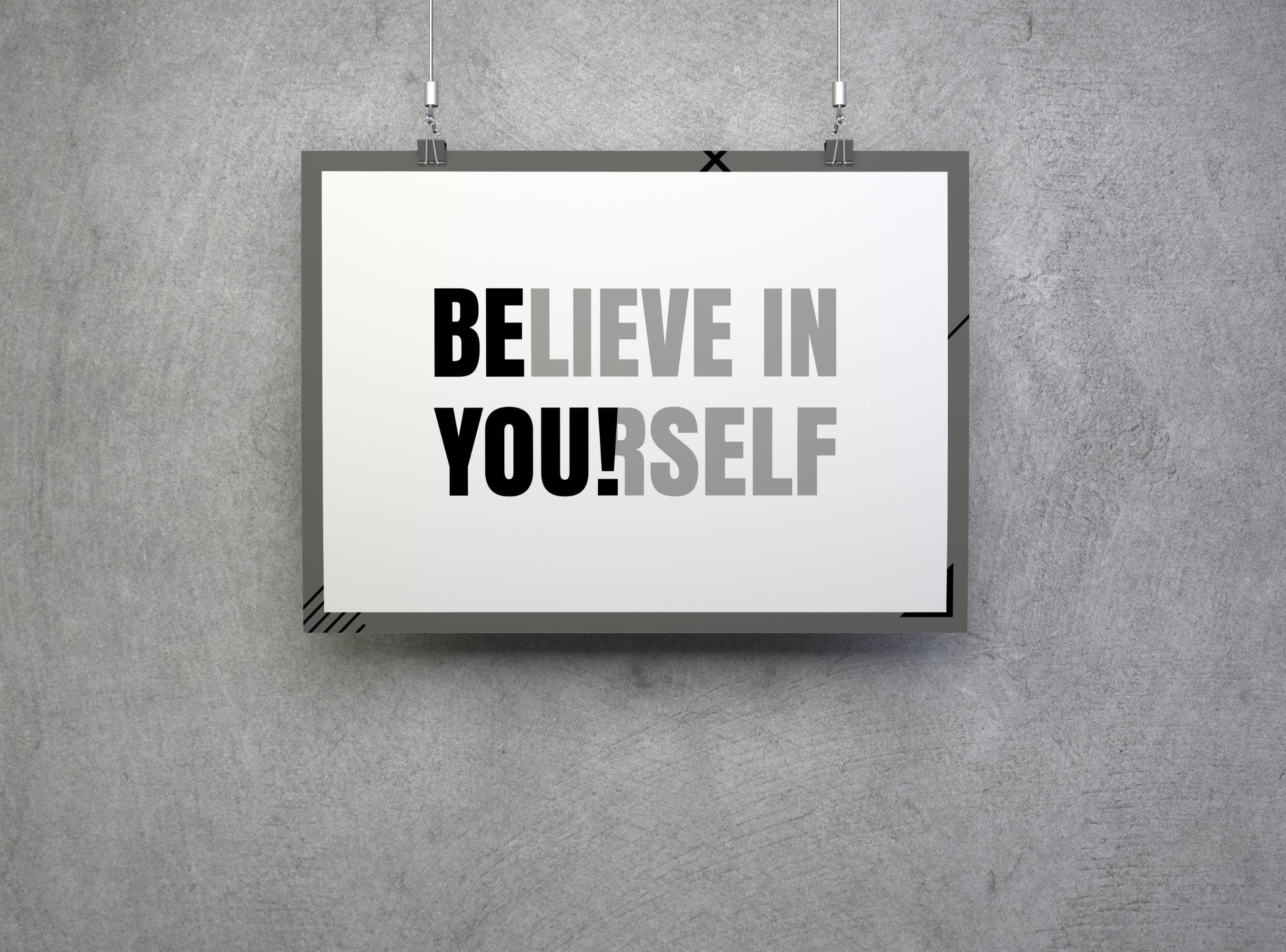 Believe in Yourself Poster Be You Wall Art Inspirational - Etsy