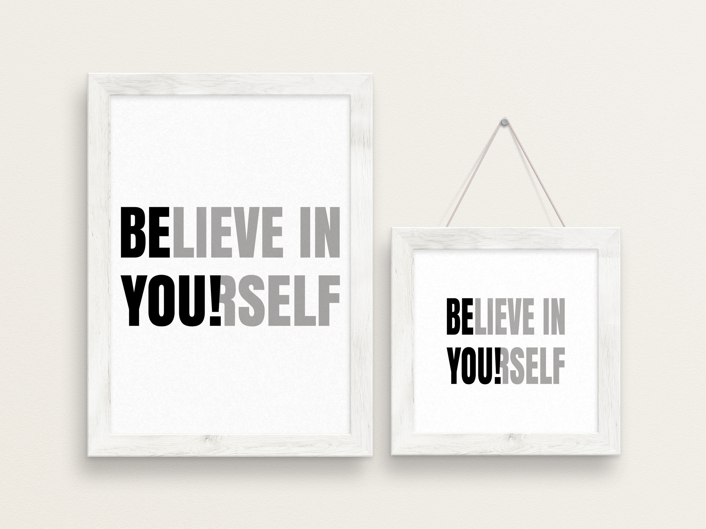 Believe in Yourself Poster Be You Wall Art Inspirational - Etsy