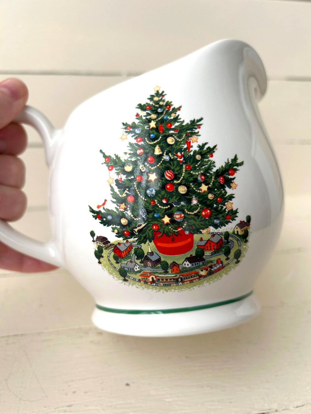 Vintage Pfaltzgraff Christmas Heritage Pitcher, Christmas Tree Pitcher ...