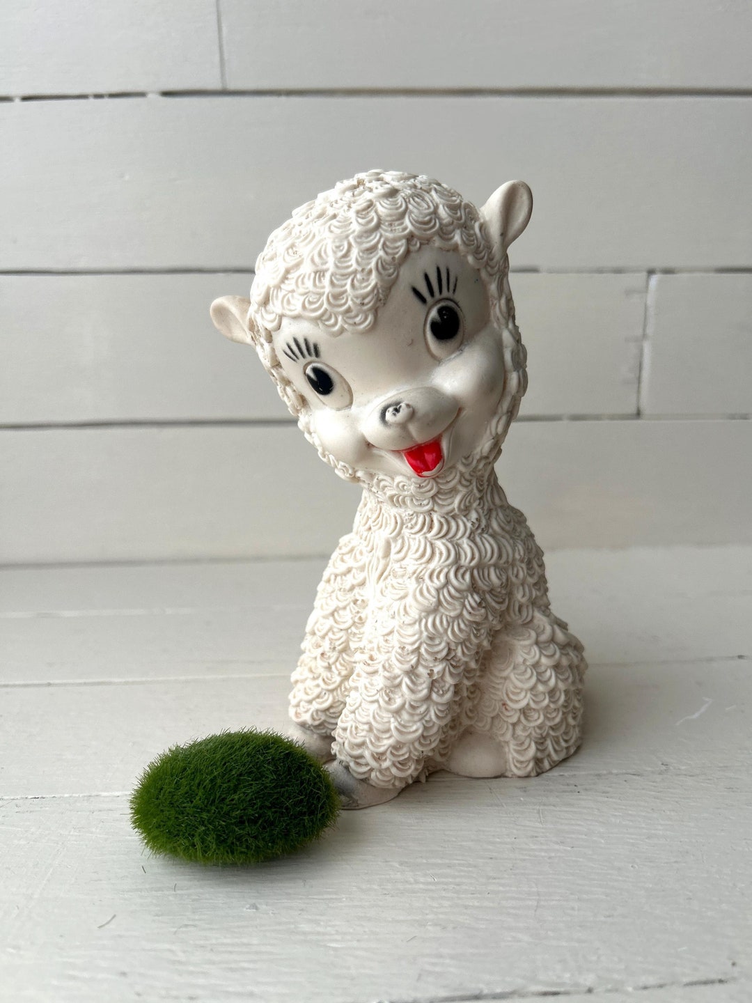 Vintage 1960's Squeaky Rubber Lamb, Baby Toy, Children's Toy, Bath Toy ...
