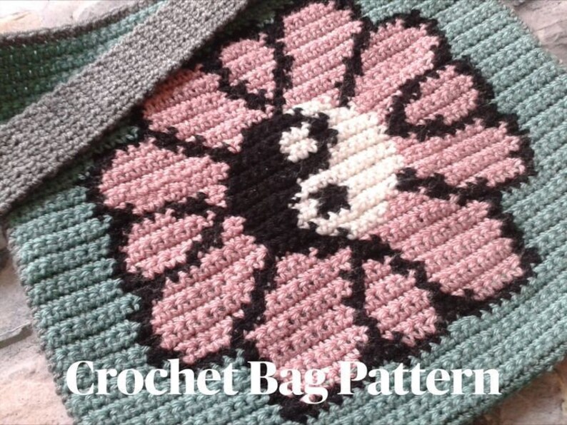Yin & Yang Flower Crochet Bag Pattern PDF Digital Download Cross-body ...
