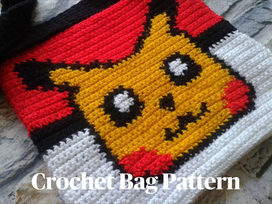 Pokemon Pikachu Inspired Crochet Bag Pattern Cross-body/tote - Etsy UK