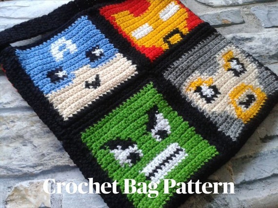 Superhero Marvel Inspired Crochet Bag Pattern Cross Body - Etsy