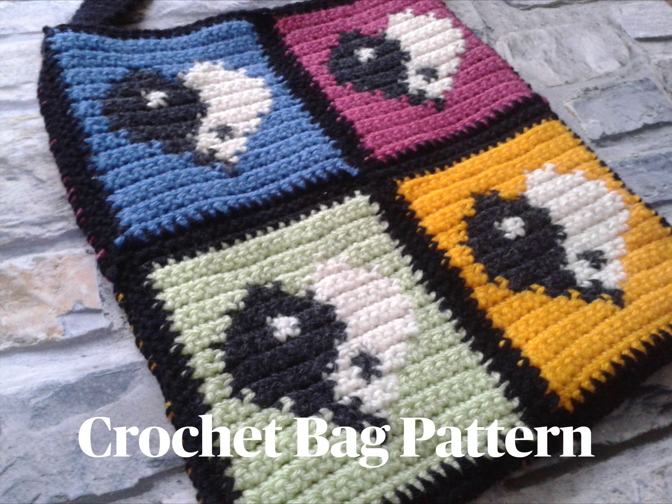 Yin & Yang Heart Crochet Bag Pattern PDF Digital Download - Etsy