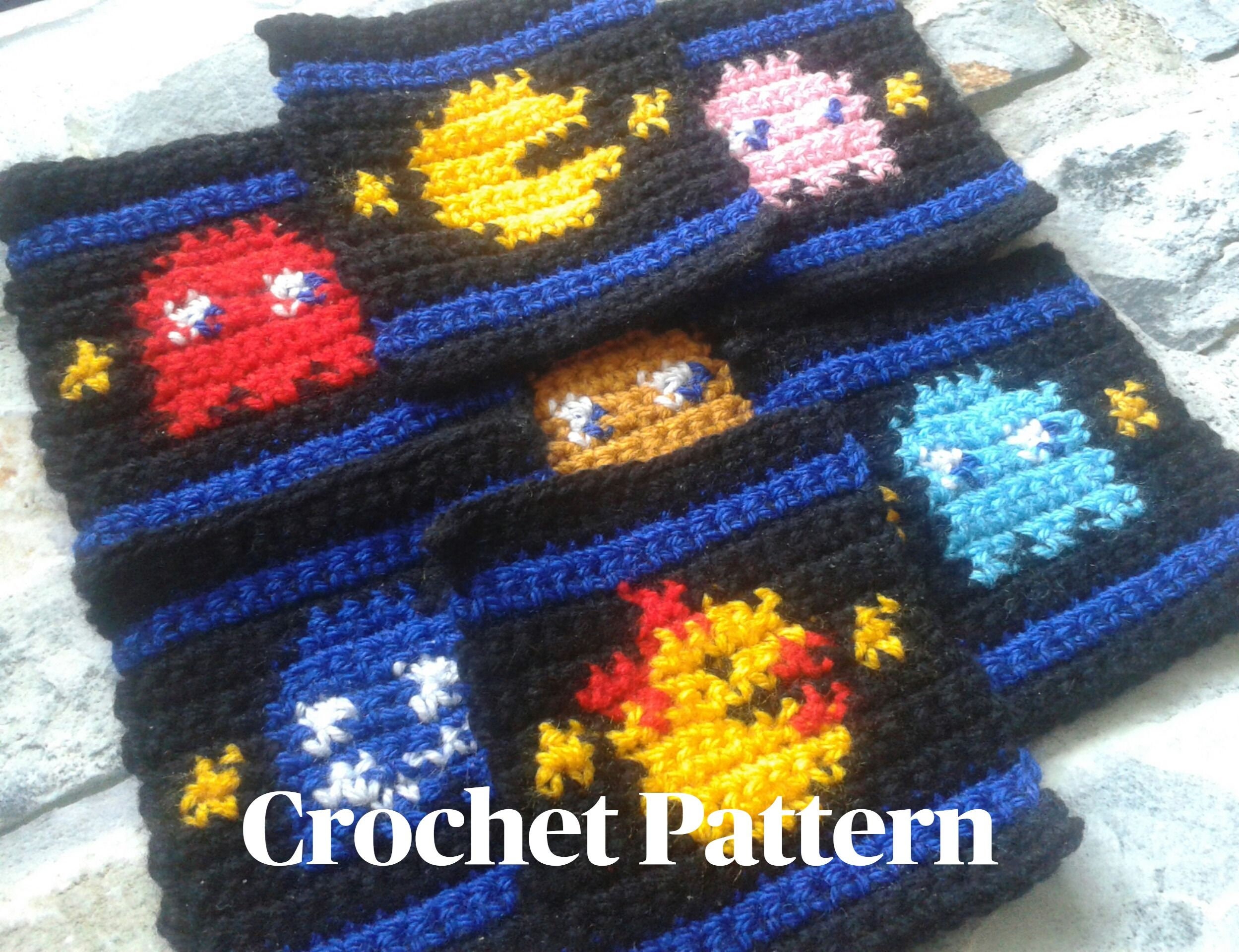Pac-man Inspired Crochet Square Cross-body Bag Pattern PDF Digital ...