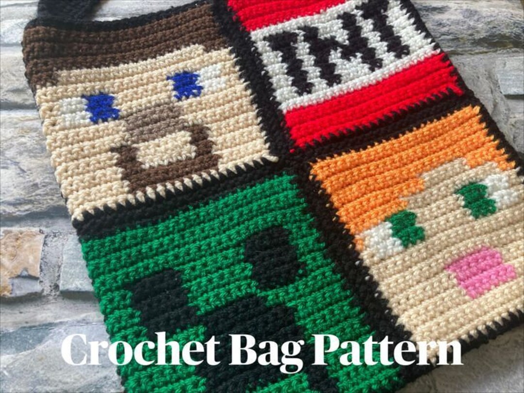 Minecraft Inspired Crochet Bag Pattern PDF Digital Download - Etsy