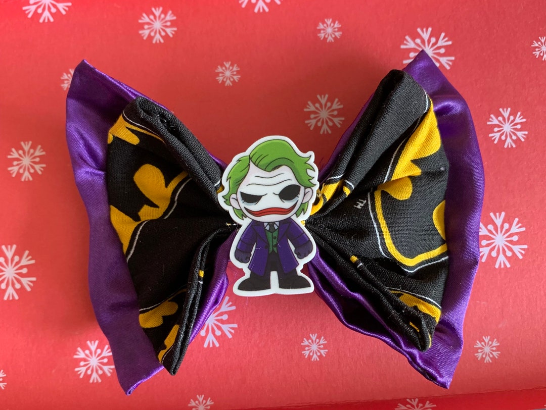 Joker/batman Hair Bow/clip DC COMICS - Etsy