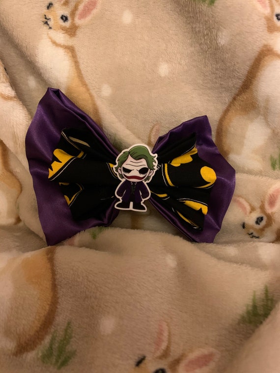 Joker/Batman Hair bow/clip DC COMICS | Etsy