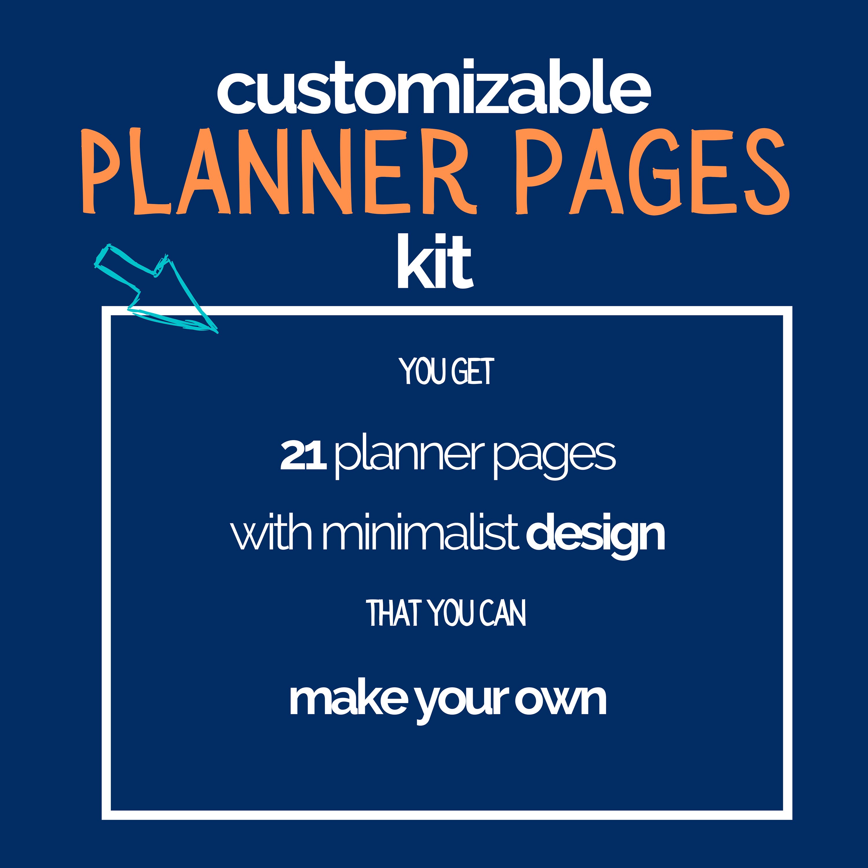 DIY Planner Pages Printable That You Can Customise, 21p, Digital ...