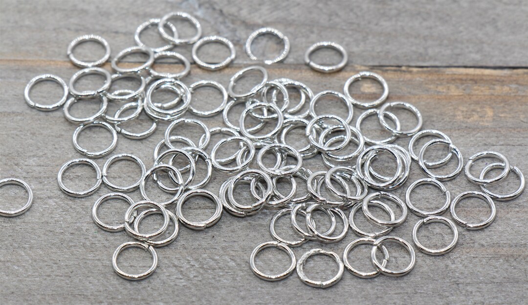100-500pc 7mm Silver Jump Rings, Silver Jump Rings, 18 Gauge Jump Rings ...