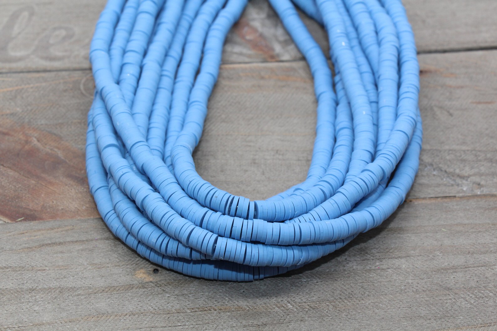 Sky Blue African Disc Beads Sky Blue Vinyl Beads Heishi | Etsy