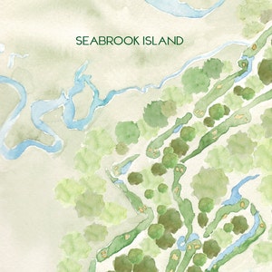 Seabrook Island SC Golf Course Watercolor Print - Etsy