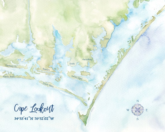 Cape Lookout Map Cape Lookout Bight Map
