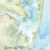 Fenwick Island DE Watercolor Map - Etsy