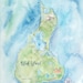 Block Island Watercolor Map - Etsy
