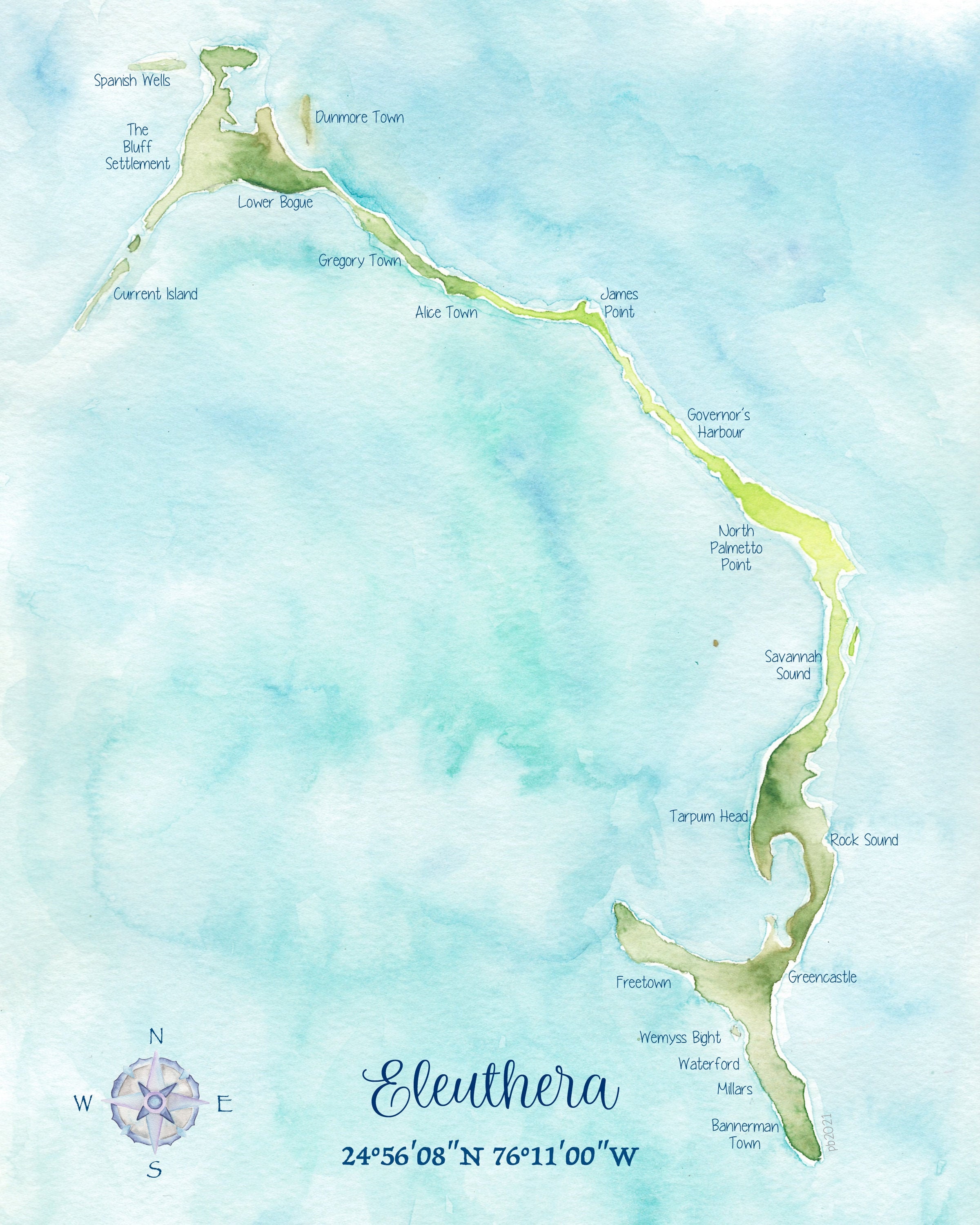 Eleuthera Island Map