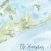 The Hamptons Watercolor Map - Etsy