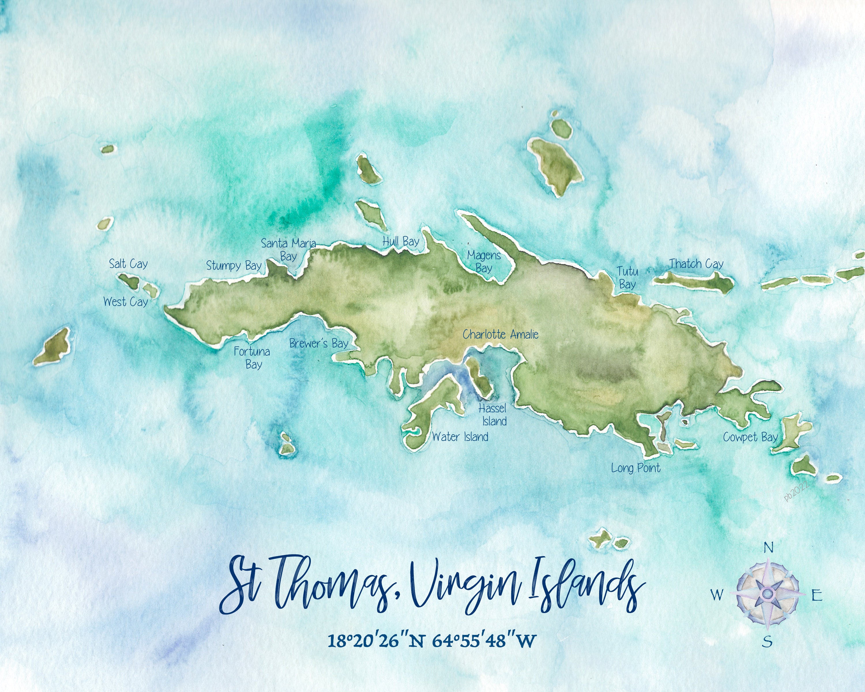 St Thomas Virgin Islands Map