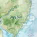 Fenwick Island DE Watercolor Map - Etsy