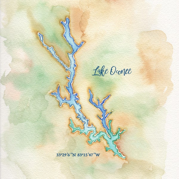 Oconee River Map And Lake