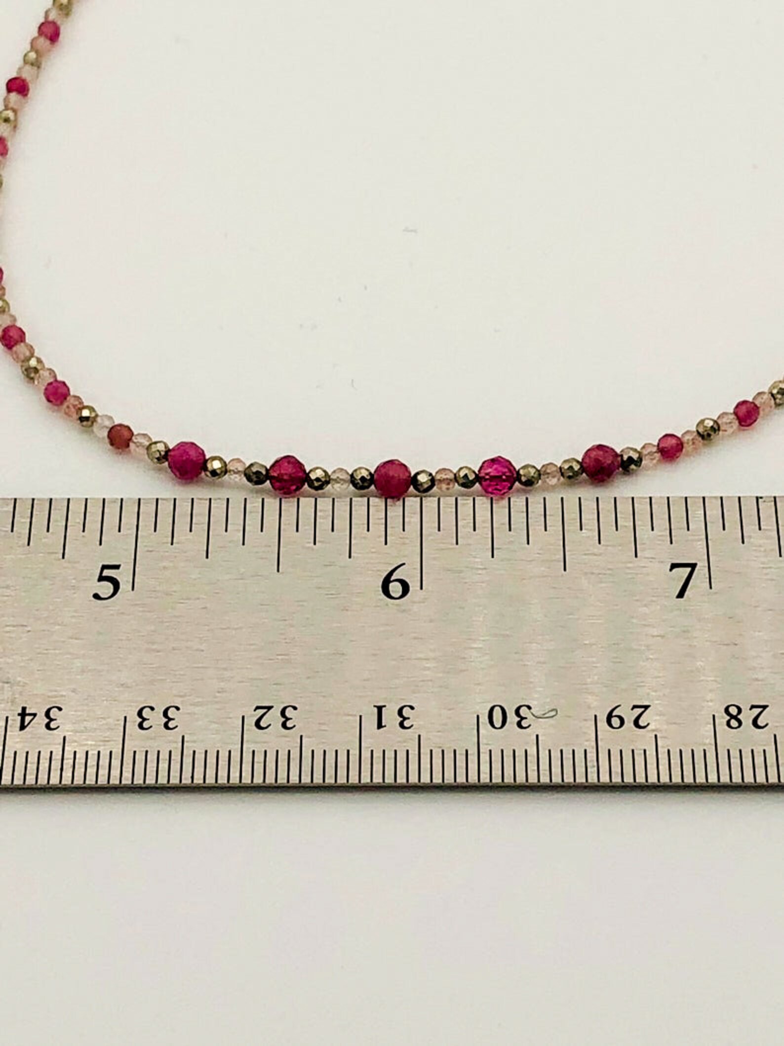 Natural Tourmaline and Strawberry Quartz and Pyrite Necklace - Etsy Canada