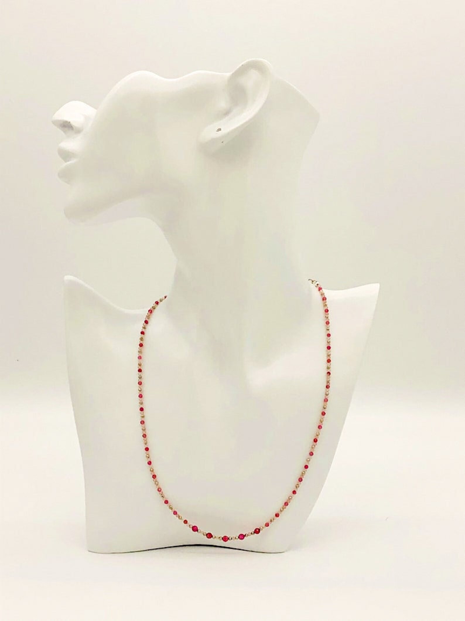 Natural Tourmaline and Strawberry Quartz and Pyrite Necklace - Etsy Canada