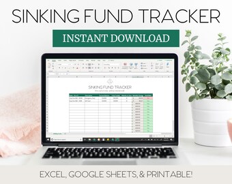 Digital Sinking Funds Tracker, Savings Planner Spreadsheet, Sinking ...