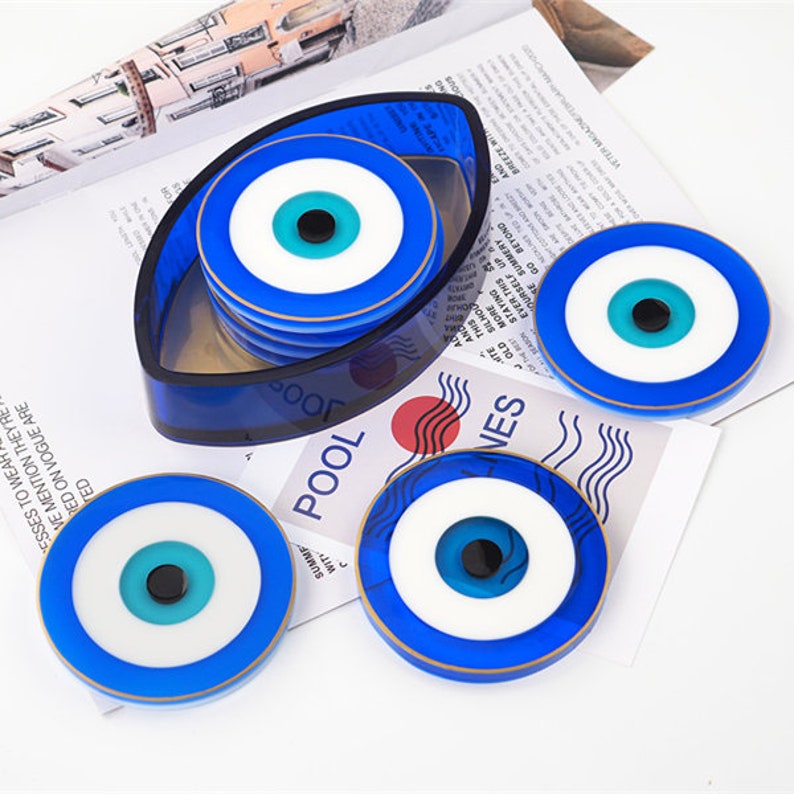 Evil Eye Coaster Mold-eye Coasters Resin Mold-round Coaster - Etsy