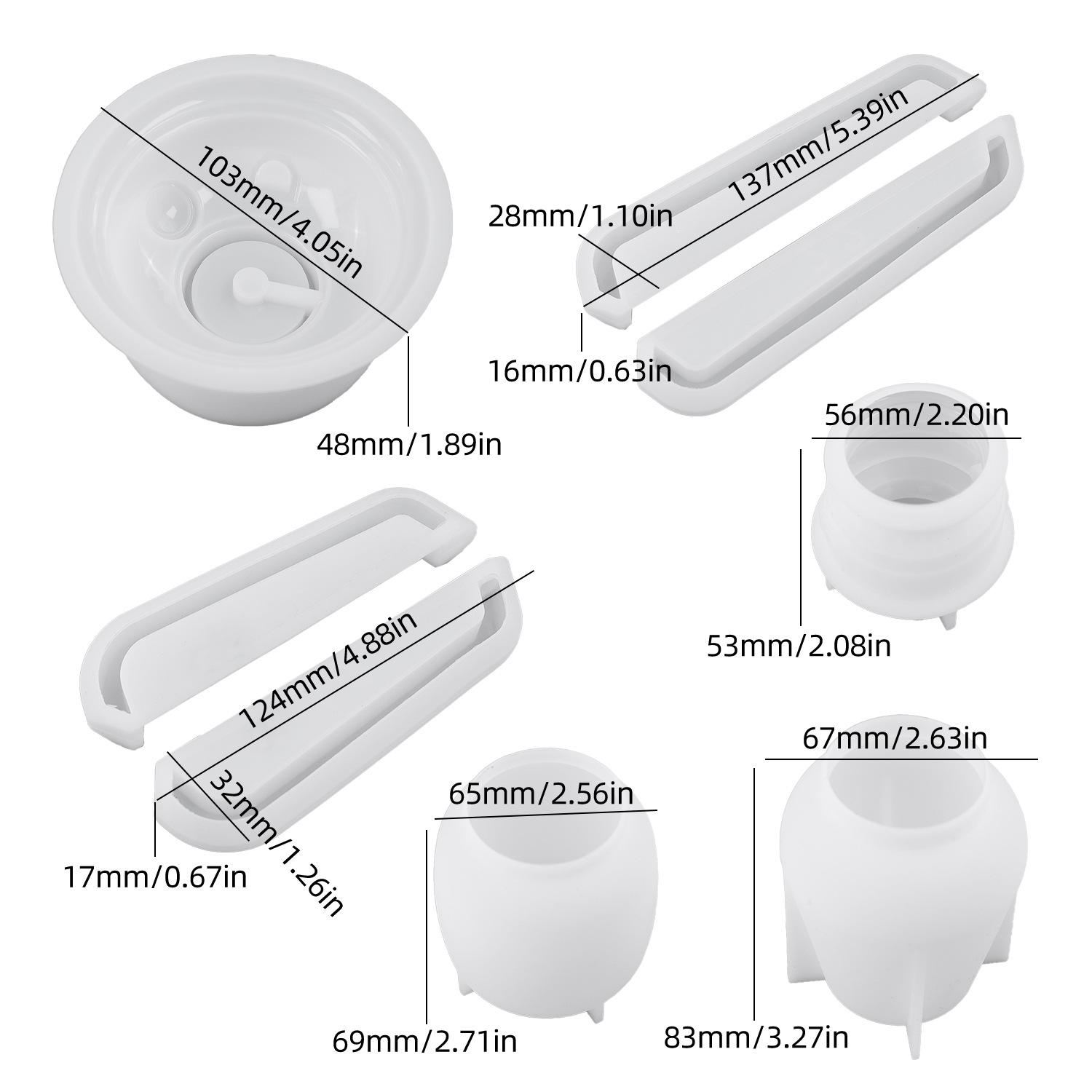 Nordic Oil Lamp Silicone Mold-kerosene Lamp Resin Mold-led Light Bulb ...