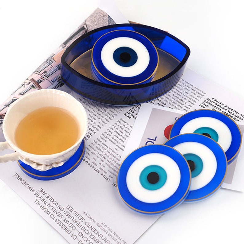 Evil Eye Coaster Mold-eye Coasters Resin Mold-round Coaster - Etsy