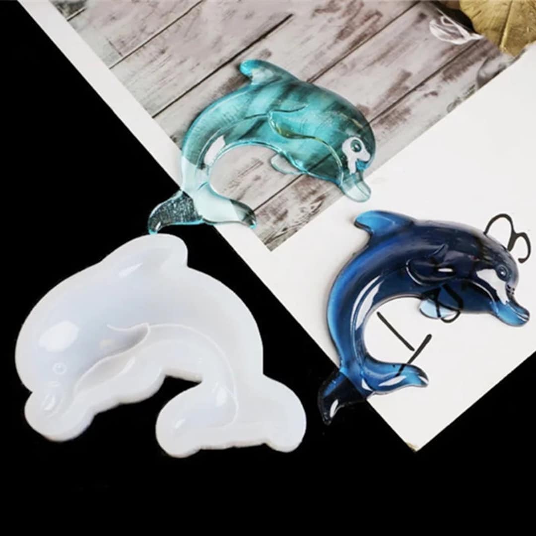 Cute Dolphin Silicone Mold-dolphin Resin Mold-dolphin Keychain Resin ...