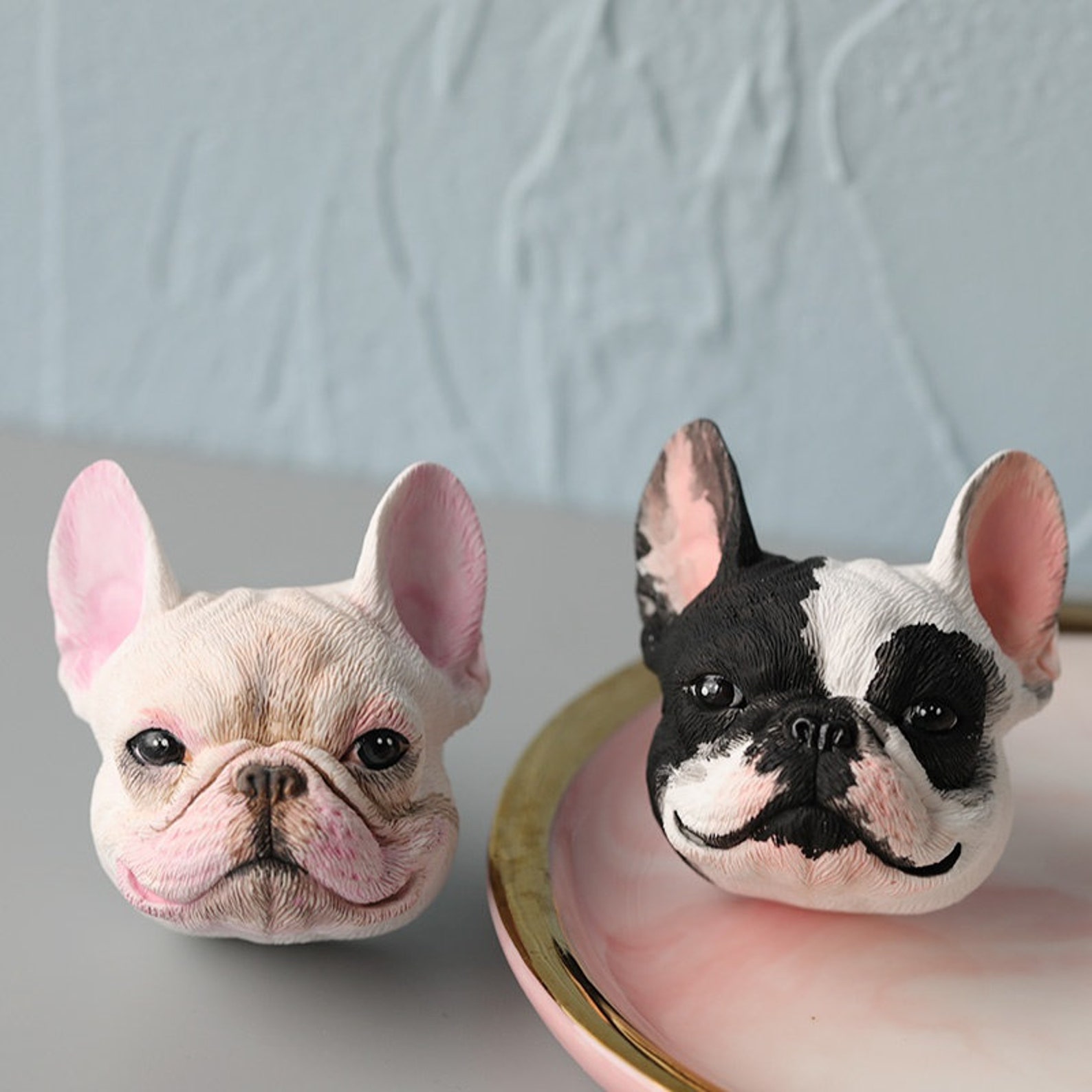 Cute French Bulldog Mold-bulldog Head Keychain Resin - Etsy
