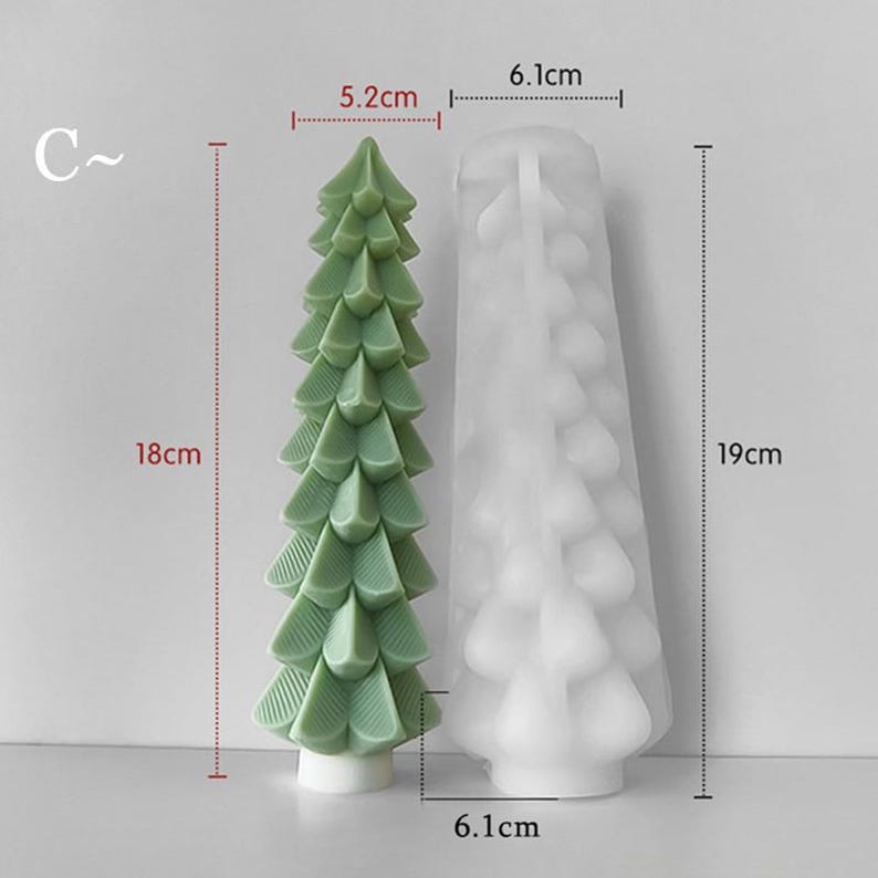 Christmas Candle Silicone Mold-christmas Tree Candle Mold-pine Tree ...
