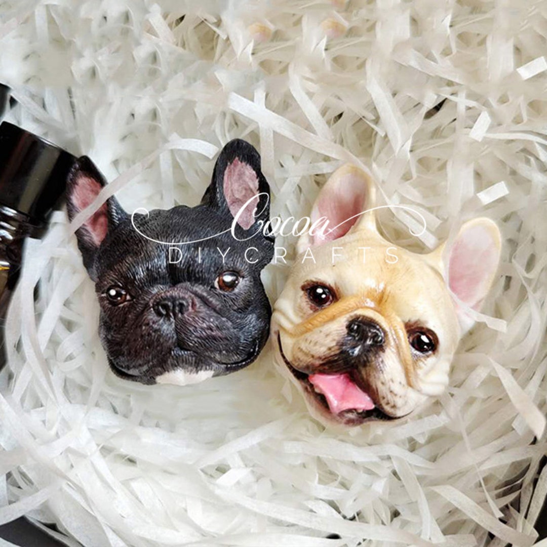 French Bulldog Resin Mold-cute Bulldog Head Keychain Mold-aromatherapy ...