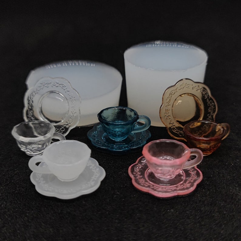 5 Styles Teacup Silicone Mold-miniature Tea Cup Resin Mold-mini Coffee ...