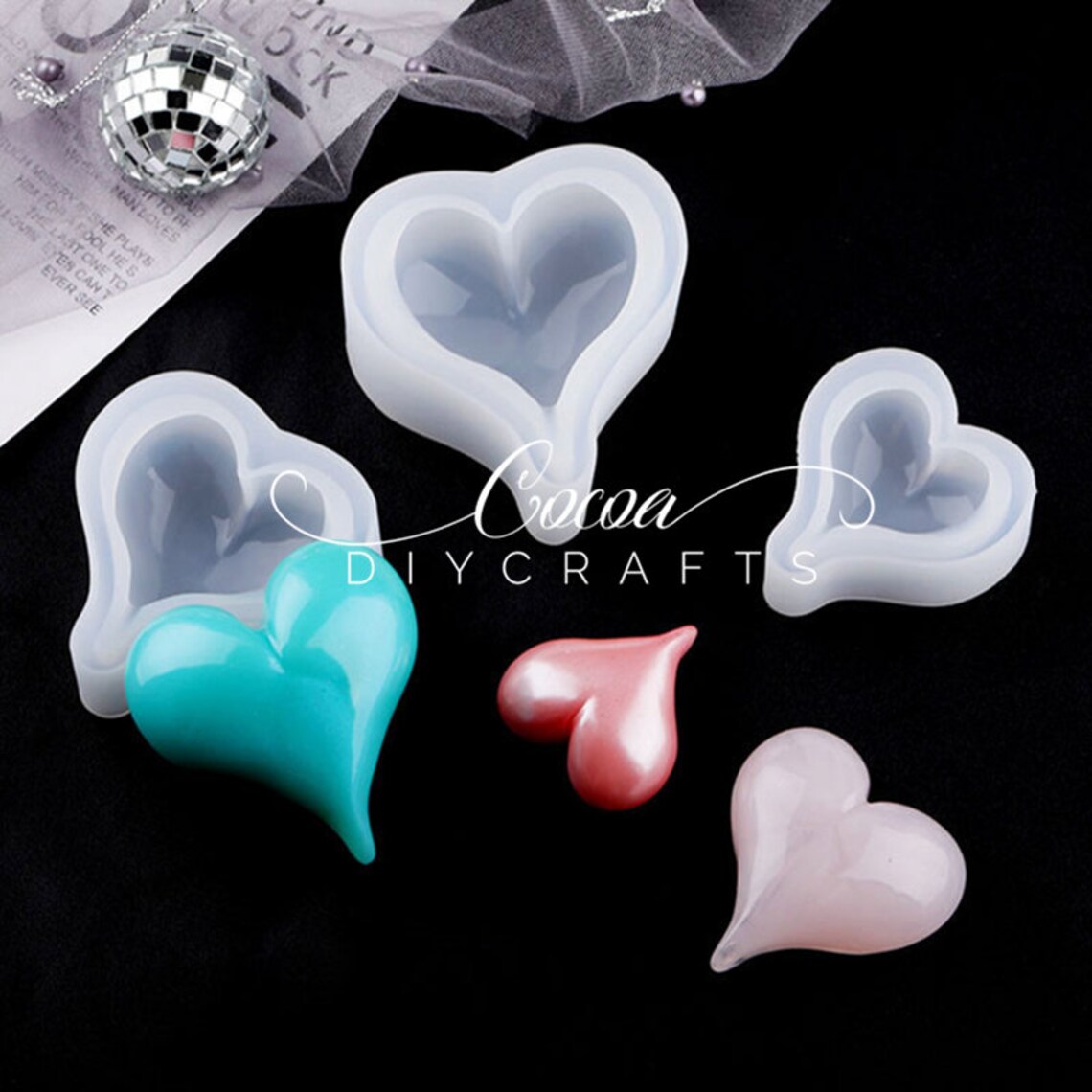 3D Long Tail Heart Shaped Silicone Mold-kawaii Pink Peach - Etsy